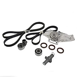 Timing Belt & Water Pump Kit Compatible with Hon-da Acc-ord Od-yssey Pil-ot Rid-geline Ac-ura MDX RDX RL 19200-RDV-J01 19200-RDM-A02 19200-RDM-A01 Weonefit