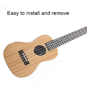 3.26 Inch Guitar Soundhole Cover Soft Rubber Feedback Buster for Acoustic Guitar,Black