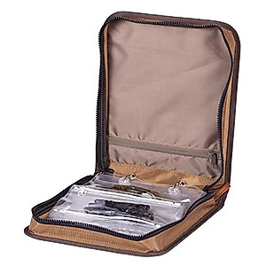Plano Guide Series Blade Bag, Brown 1680 Denier Fabric, Includes 8 Removable Zip-Seal Organizer Bags, Water-Resistant Soft Storage for Spinner Baits and Blades
