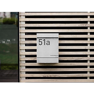 Radius Design Letterman M Wall Mount Modern Design Mailbox Stainless Steel