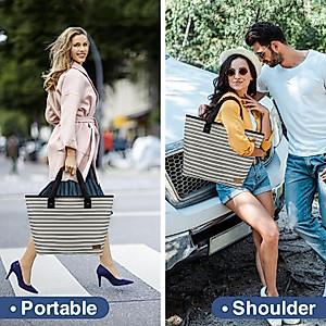 Yuzerfortalbe Large Cooler Bag Insulated 30can 18L,Leakproof Soft Coolers Insulated Tote Bag, Reusable Grocery Bag ，Lunch Box Lunch Bag for Picnic Beach Camping-Gray