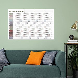 Calendar 2023-2024 - Wall Calendar 2023-2024, 12" x 17", January 2023 - June 2024, 2023 Wall Calendar with 18 Month, Thick Paper,Twin-Wire Binding + Hanging Hook + Large Blocks with Julian Dates - Black Waterink