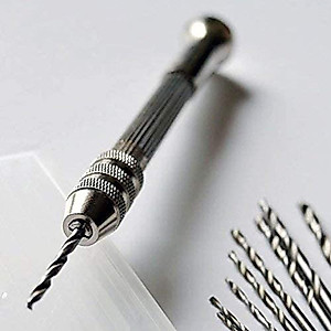 Twist Hand Drill Bits Set, 10pcs Twist Drill Bits Mini Drill Bit Set High Toughness Good Efficiency Twist Drill Bit Set for Wood, Steel, Metal, Plastic, Small Drill Bits DIY Drilling Tool Silver