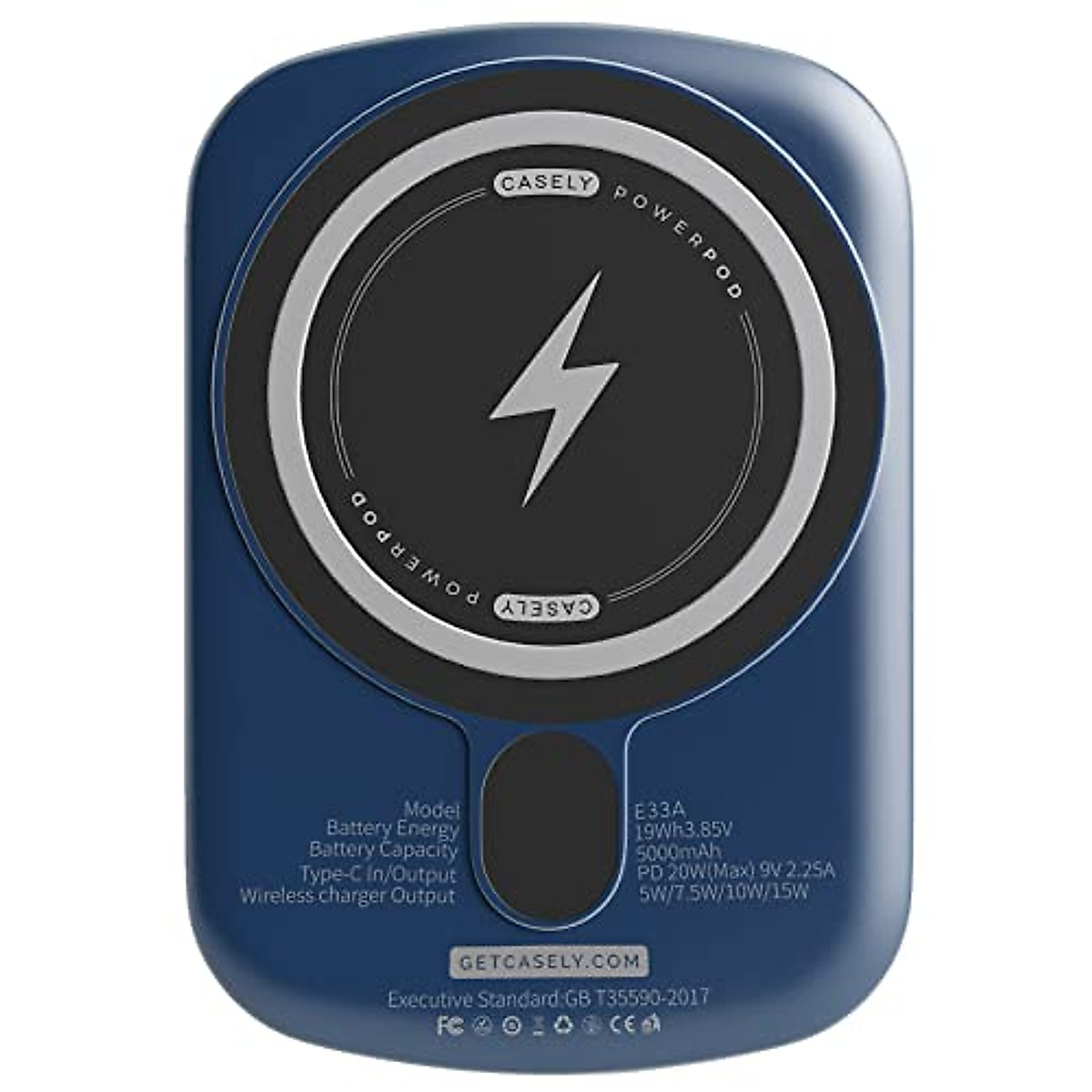 Casely Power Pod | MagSafe Compatible Battery Pack | All Smiles | Smiley Face Sticker Power Pod (5,000 mAh)