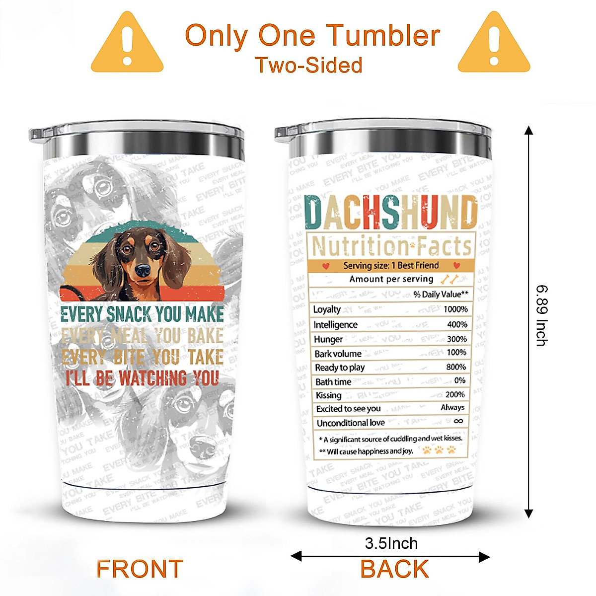 Dachshund Gifts for Women, Best Weiner Dog Stuff, Weiner Dog Gifts for Women, Weiner Dog Gifts for Dog Lovers, Dachshund Christmas Decor, Dachshund Coffee Mug Weiners Stainless Steel Tumbler 20 Oz