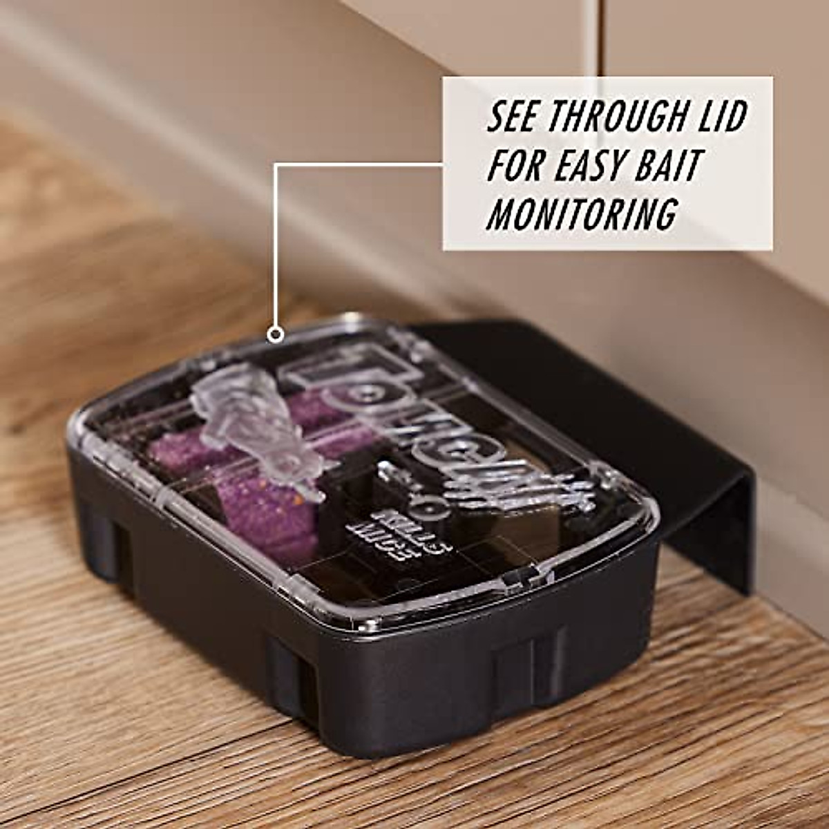 Tomcat Mouse Killer Refillable Bait Station with Advanced Formula Bait, 1 Station and 12 Poison Block Refills