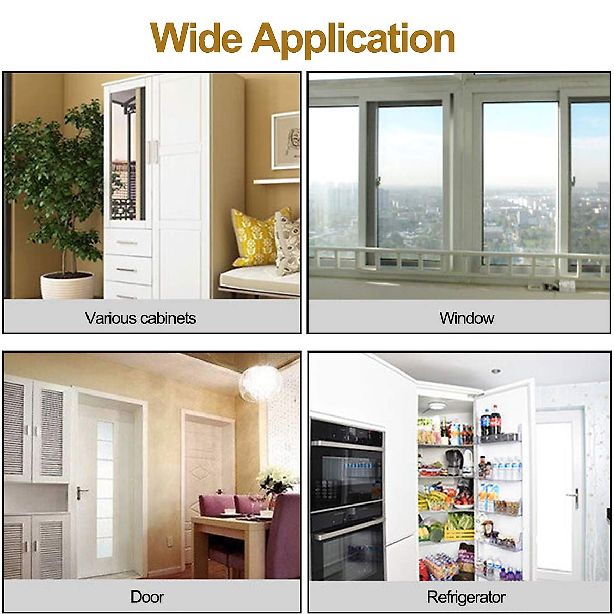 BokWin Refrigerator Combination Lock, Refrigerator Child Lock, Freezer Door Lock, Strong Adhesive Coded Lock Fridge Safety Lock Children File Drawer Cupboard Lock, No Keys Needed - Just Stick It