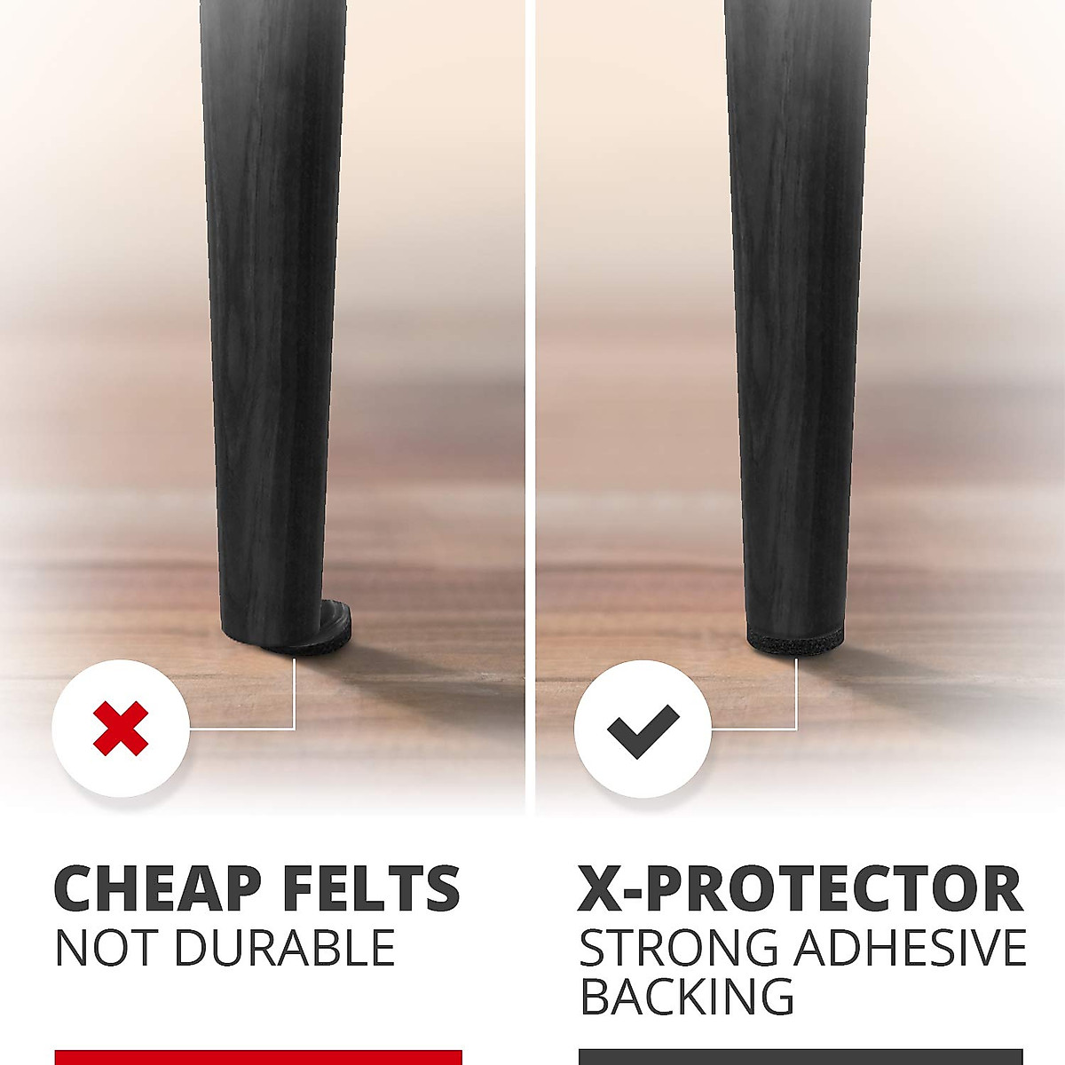 Felt Furniture Pads X-PROTECTOR 10 PCS - Premium 8” x 6” x 1/5” Heavy Duty Black Felt Sheets! Cut Large Furniture Pads to The Size You Need - The Best Felt Floor Protectors for Any Hard Floor!