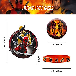 YUNKELIU Birthday Party Decorations, 76Pcs Party Supplies Set Include 12 Button Pins, 12 Keychain, 40 Stickers and 12 Bracelet For Science Fiction Theme Birthday Party Supplies