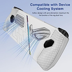 ZHUOVERCI Silicone Protective Case for ASUS Rog Ally 7" 2023, Soft Full Body Cover for Rog Ally Handheld with Non-Slip & Shockproof - White