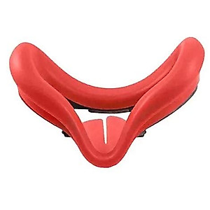 2X TNE Face Cushion Cover, 1x Lens Pad, 2X Thumbstick Cap for Oculus Quest 2 | 2 Pack Silicone Face Mask w/Controller Thumb Grips & Lens Dust Protector Accessories for Quest 2 VR Headset (Black+Red)