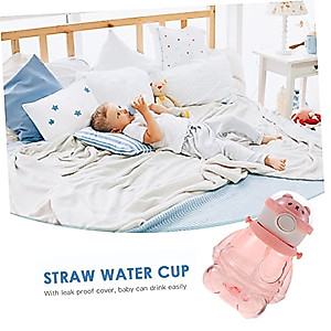 GAFOKI Space Bear Cup Sports Water Jug Water Cup Sports Water Bottle for Water Bottle with Straw Workout Water Bottle Large Water Bottle Fitness PC Diagonal Span Drinking Bottle