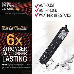 Rough Enough Small Pencil Case Pouch for Kids Boys Girls Adults with Aesthetic Slim Thin design School Stationary Art Supplies for College Students Teacher Office