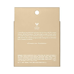 e.l.f. Camo Powder Foundation, Lightweight, Primer-Infused Buildable & Long-Lasting Medium-to-Full Coverage Foundation, Fair 140 W