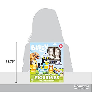 Bluey Paint Your Own Figurines – Ceramic and Bingo Figurines for Kids to Paint – Fun Painting Kit – Creative Toys for Kids, Great for Birthday Parties & Sleepovers,Multi