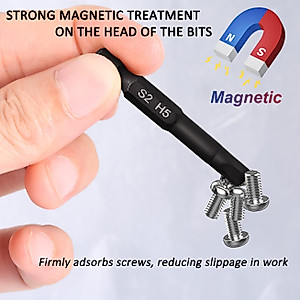 Hex Head Allen Wrench Drill Bit Set (10pc Metric & 10pc SAE), PTSLKHN , Upgraded 1/4" Quick Release Shank Magnetic Hex Bit Set - Perfect for IKEA Type Furniture