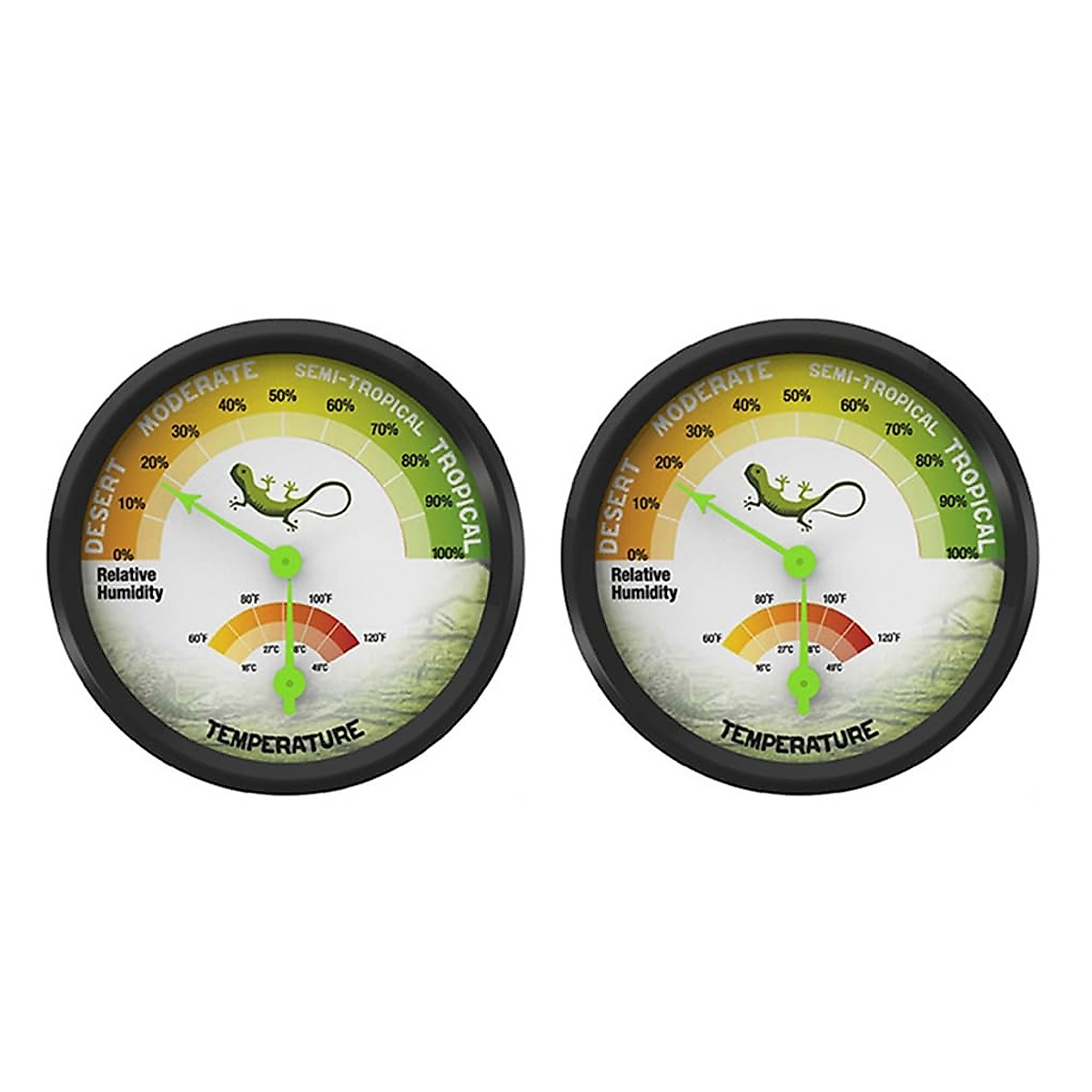 CAZSTYK Pet Rearing Box Gauge Reptile Temperature Humidity Hygrometer 1/2pcs