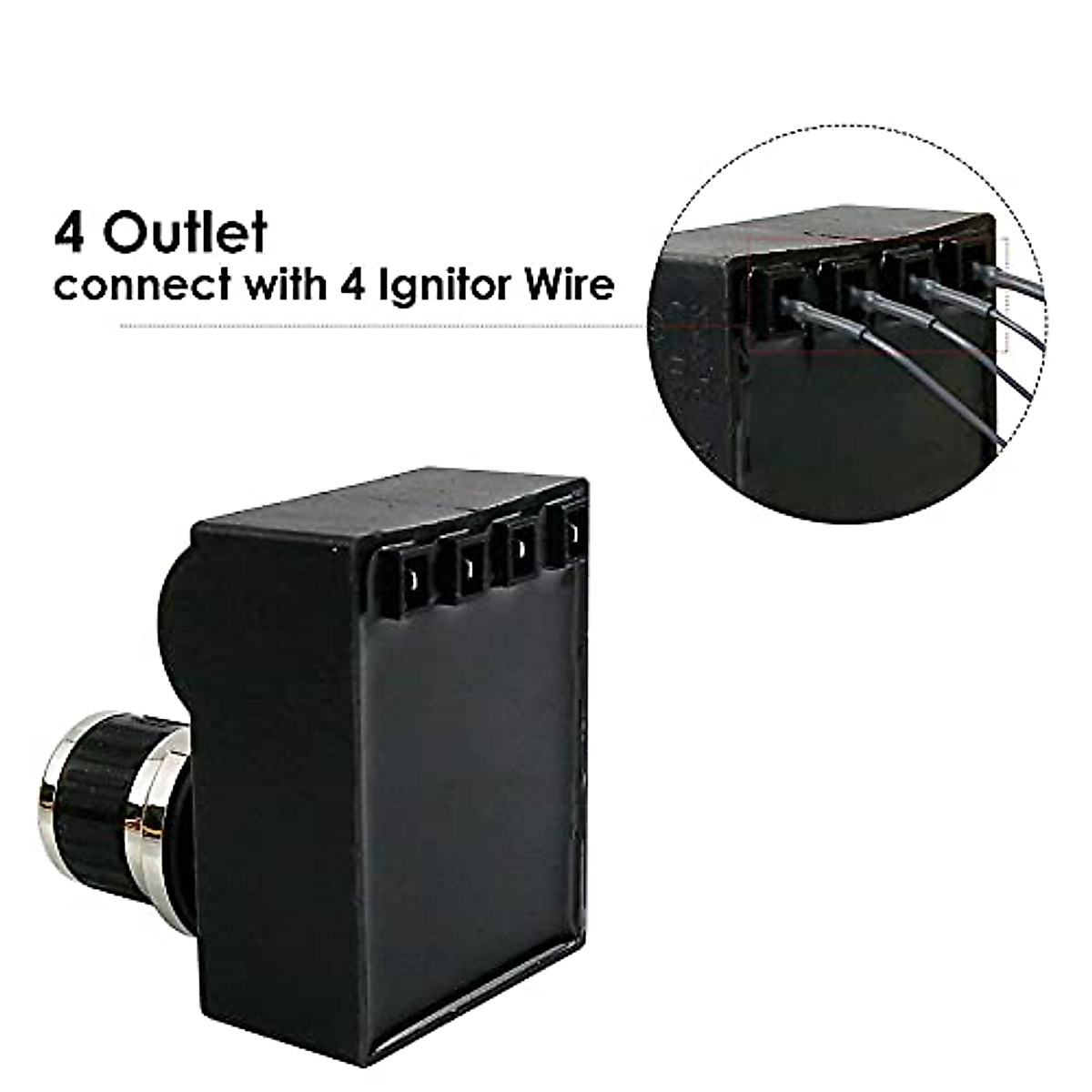 Uniflasy Replacement Parts Kit for Home Depot Nexgrill 720-0830H, 720-0830D, 720-0783E, Ken more 720-0830A, 122.33492410 and Universal 4 Outlets Tact Push Button Grill Ignitor Kit