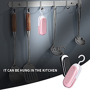 Mini Bag Sealer, 3 Packs Portable Heat Vacuum Sealers, Chip Bag Sealer with Cutter 2 in 1 Heat Sealer Food Sealer Bag Resealer Handheld with Hook for Plastic Bags Food Storage