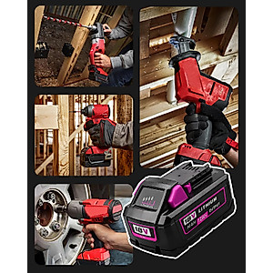 48-11-1812 12.0AH Replacement for Milwaukee 18V Battery Compatible with Milwaukee 18V Battery 12.0Ah High Output Battery 48-11-1850 48-11-1815 48-11-1860 48-11-1890 48-11-2230 48-11-2830(Red)