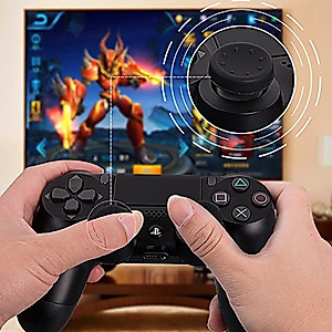 PS4 FPS Games Accessories Kit Anti Slip Silicon Analog Stick Thumb Grips Set with Trigger Extensions for Playstation 4 / Slim/Pro Controller (Black)
