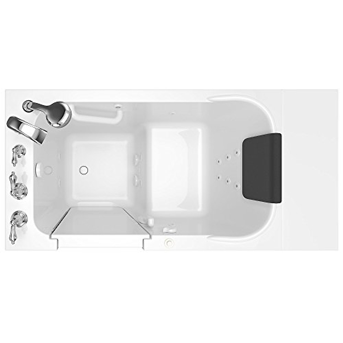 American Standard 2848.109.WLW Gelcoat Whirlpool and Soaking 28"x48" Left Side Door Walk-In Bathtub in White