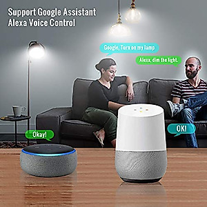 Dogain Smart Light Bulb Works with Alexa Google Home Siri Shortcut E12 Base B10/B11 WiFi-Bluetooth Candelabra LED Light Bulb Color Changing Dimmable Chandelier Light Bulbs 360 lm 35w Equivalent 4 Pack