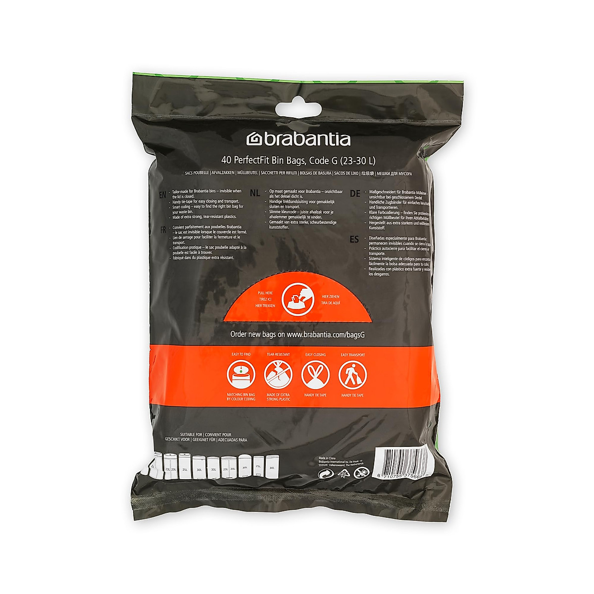 Brabantia 375668 Bin Liners Dispenser Pack, 23/30-Liter