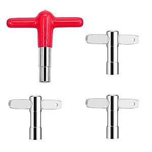 EASTROCK High Torque Drum Keys Pack of 4 with More Advanced Material Rubber And Plastic Handles Drum Key,Durable Tool Drum Torque Tuning Key With Hole(Red)