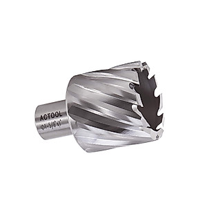 ACTOOL 1-5/8" Diameter × 1" Depth of Cut HSS ANNULAR Cutter with 3/4'' Weldon Shank