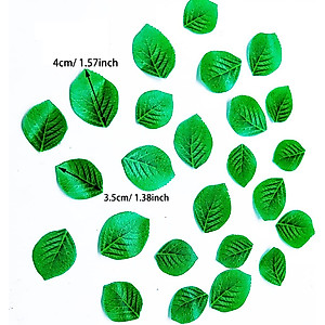 112Pcs Edible Green Leaves for Cupcake Toppers Rice Wafer Paper for St. Patricks Day, Easter Baby Shower Wedding Cake Happy Birthday Party Decoration Wedding/graduation/Hawii/Summer/Anniversary