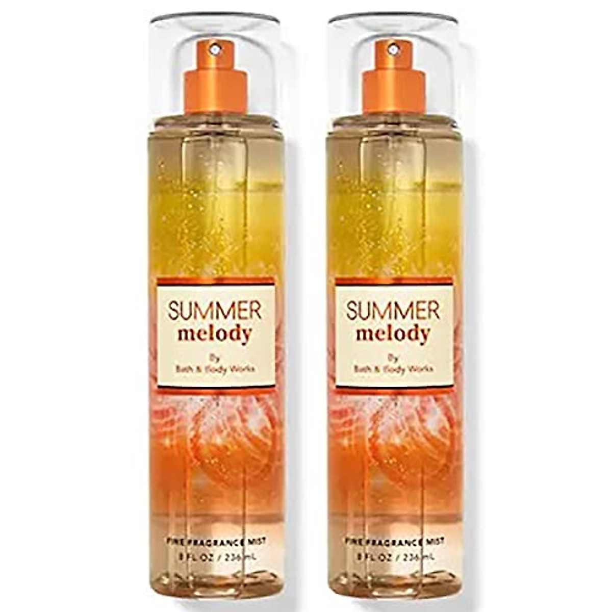 Bath & Body Works Summer Melody Fine Fragrance Body Mist Gift Set 8 oz Pack Lot of 2 (Summer Melody)
