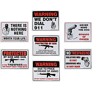 Second Amendment Novelty Signs, 9 inches by 12 inches - Pack of 7