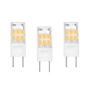 VOKWAK G8 LED Bulb GY8.6 Bi-Pin Base T4 Xenon Bulb 120Volt Microwave Light Bulb Replacement 3W(30W Halogen Equivalent) 300LM for Puck Light,Oven Light,Under Cabinet Light,3-Pack(Warm White 3000K)