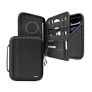 tomtoc Portfolio Case for 13 Inch iPad Pro M4 2024 & iPad Air M2, 12.9-in iPad Pro M2/M1, Protective Sleeve with Accessories Pocket, Carrying Storage Bag for iPad Pencil Pro/Adapter/Magic Keyboard