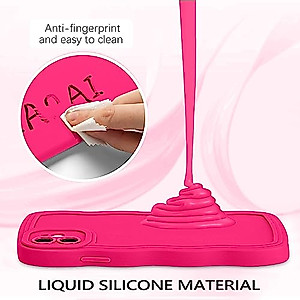 GUAGUA Compatible with iPhone 12 Mini Case, Phone Case iPhone 12 Mini, Cute Curly Wave Shape Design Soft Hybrid TPU Bumper Drop Shockproof Protective Anti Slip Case for iPhone 12 Mini 5.4’’, Hot Pink