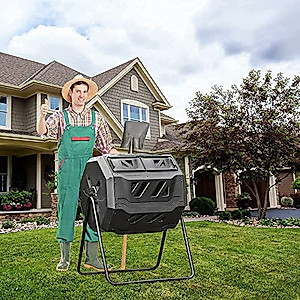 Garden Compost Bin with Garden Work Apron,Great Gardening Gifts for Women Men Lawn Care