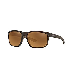 Native Eyewear Wells Polarized Rectangular Sunglasses, Matte Brown Crystal/Bronze Reflex, 58 mm