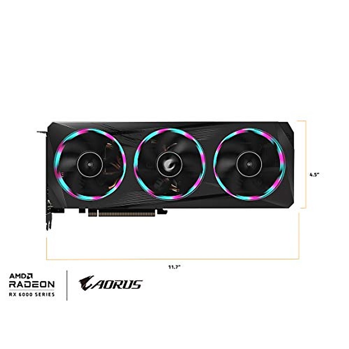 Gigabyte AORUS Radeon RX 6700 XT Elite 12G Graphics Card, WINDFORCE 3X Cooling System, 12GB 192-bit GDDR6, GV-R67XTAORUS E-12GD Video Card