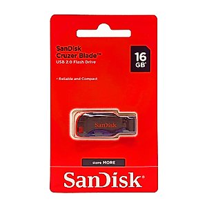 Pen Drive Cruzer Blade, SanDisk, Pendrives, Black