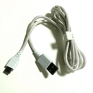 Razer USB-C to USB Data & Charging Cable for Viper V2/DeathAdder V3/Basilisk V3 Wireless Gaming Mice (White)