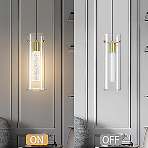 Aipsun Pendant Lights Kitchen Island 3 Pack Gold Ceiling Hanging Light 3000K Modern LED Pendant Lights Fixtures for Kitchen Dining Room