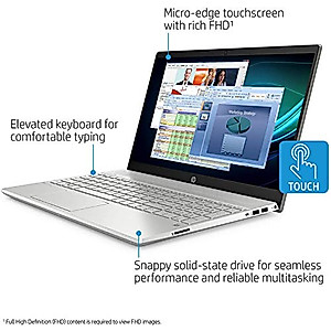 HP Pavilion 15 Business Laptop Computer, 10th Gen Intel Core i5-1035G1, 15.6" HD IPS Touchscreen, 16GB RAM, 1TB SSD, Win 10 Pro, Wi-Fi 5, Bluetooth 5, Webcam, B&O Audio, HDMI | 32GB usb card