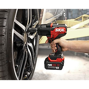 SKIL PWR CORE 20™ Brushless 20V 1/2 In. Mid-Torque Impact Wrench Kit Including 4.0 Ah Battery and Auto PWRJump™ Charger- IW5761B-10