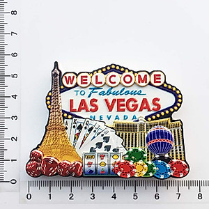 3D Famous Casino Las Vegas Nevada USA Fridge Magnet Souvenir Gift，Home & Kitchen Decoration Magnetic Sticker Las Vegas USA Refrigerator Magnet Collection