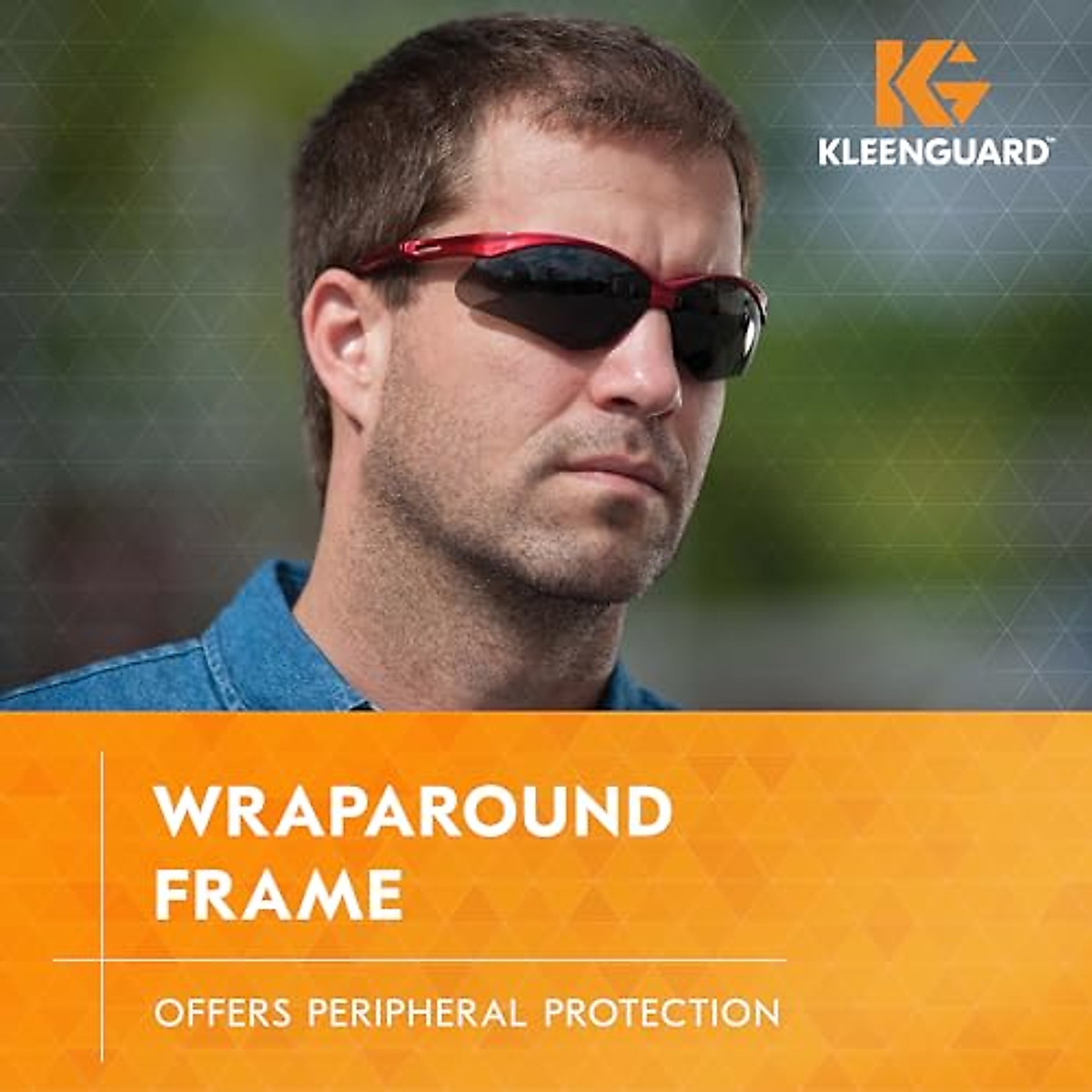 KleenGuard V30 Nemesis Safety Glasses (22611), Smoke Anti-Fog Lens, Red Frame, 12 Pairs / Case