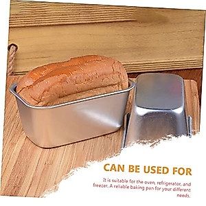 Cabilock Hamburger Buns Pizza Oven 1pc Toast Mold Jelly Donuts Nonstick Bread Box Household Toasting Box Non Stick Pan Aluminum Alloy Silver Household Hamburger Bun Cheesecake