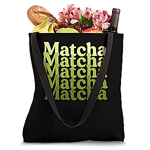 Vintage Matcha Lover Gift for Barista Retro Green Tea Party Tote Bag