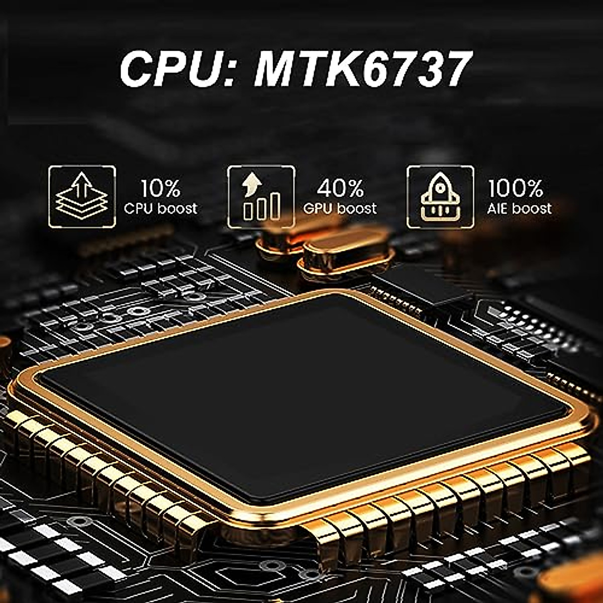 PUSOKEI Unlocked Cell Phone, 4G Mobile Phone, Android12 Smartphone, 6.1 IPS HD Screen, 4GB RAM 64GB ROM, Dual Camera 32MP+8MP, 5G WiFi, Dual SIM, Face Recognition, 4000mAh Battery (Gold)