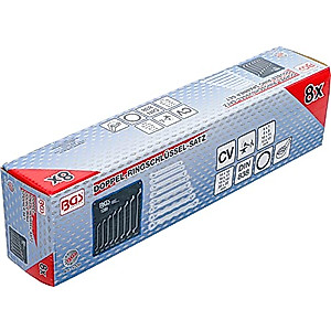 BGS 1209 | Double Ring Spanner Set | offset | 6 x 7-20 x 22 mm | 8 pcs.
